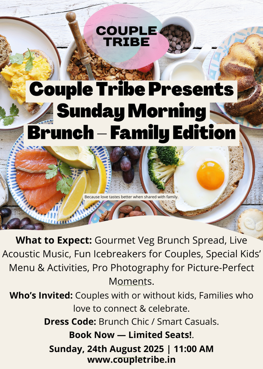 Couple Tribe Morning Brunch Meetup – 24th August – coupletribe.in